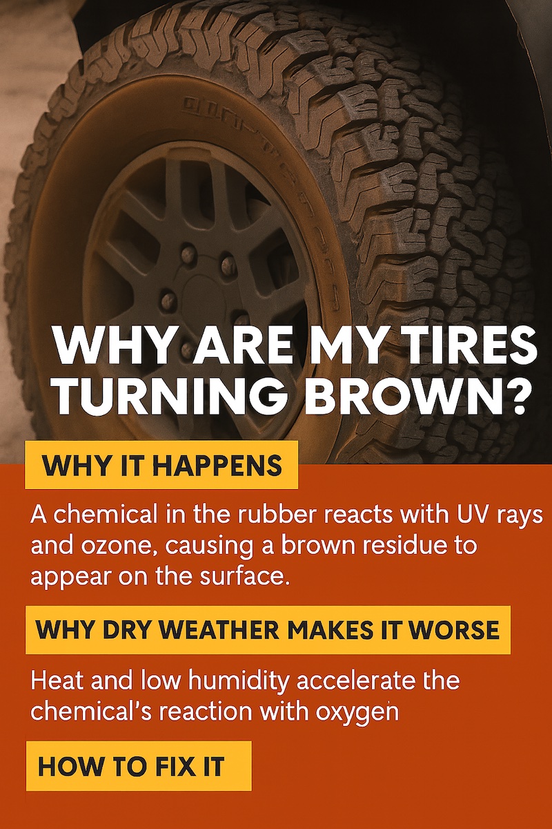 Why Are My Tires Turning Brown? Understanding Tire Blooming and How to ...